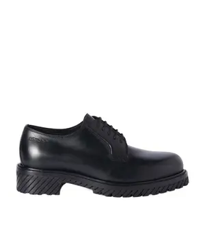 Off-White Military Lace-up Derby Shoes - Black