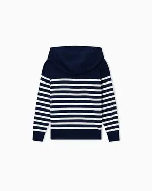 Emporio Armani Striped Hooded Top