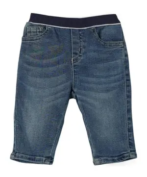 Emporio Armani Logo-waistband Jeans - Blue