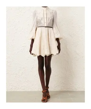 Zimmermann Ottie Embroidered Mini Dress