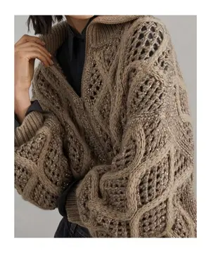 Brunello Cucinelli Knit Zip-up Sweater With Fine Rib Trimming