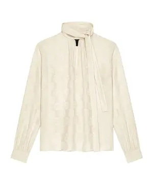 Givenchy 4g Jacquard Long-sleeved Blouse - Hazel