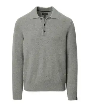 Rag & Bone Declan Cashmere Polo Sweater - Army