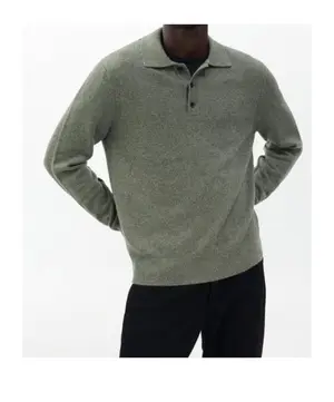 Rag & Bone Declan Cashmere Polo Sweater - Army