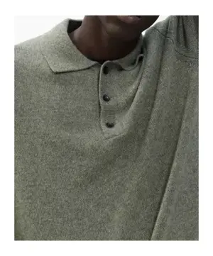 Rag & Bone Declan Cashmere Polo Sweater - Army