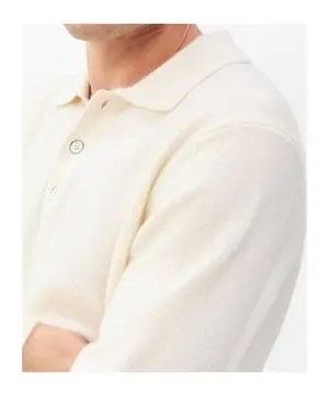Rag & Bone Declan Cashmere Polo Sweater - Ivory