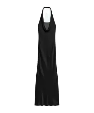 Helmut Lang Silk U-neck Dress - Black