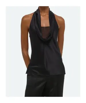 Helmut Lang Silk U-neck Top