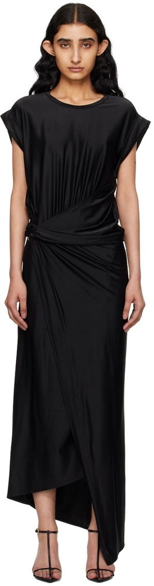 Rabanne Gathered Draped Midi Dress