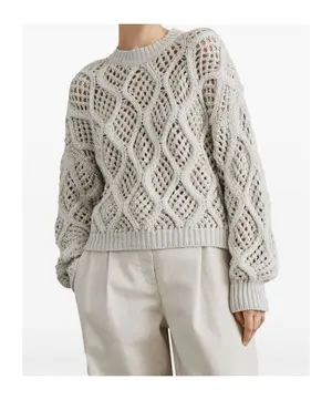 Brunello Cucinelli Sequin Embellished Knitted Jumper