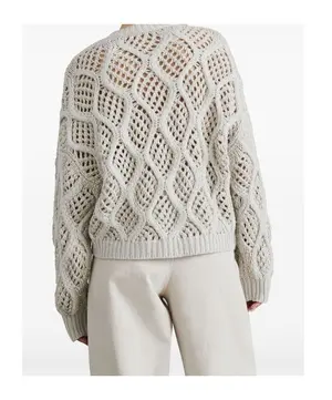Brunello Cucinelli Sequin Embellished Knitted Jumper