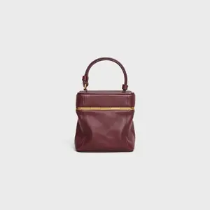 Celine Cube Vanity Case In Calfskin - Syrah