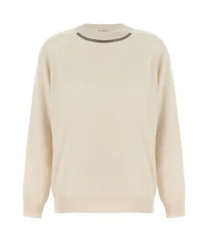 Brunello Cucinelli Crewneck Knitted Jumper - Bone-white