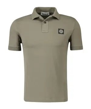 Stone Island Logo Patch Polo Shirt - Nude
