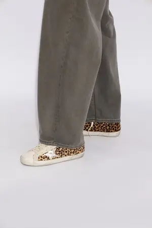 GOLDEN GOOSE Leopard Print Lace Up Sneakers