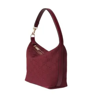 Gucci Gg Monogram Shoulder Bag - Red