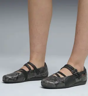 PUMA Speedcat Embossed Ballet Flats - Black