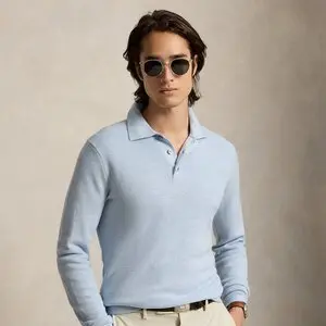 Ralph Lauren Striped Performance Polo-collar Sweater - Blue Combo