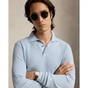 Ralph Lauren Striped Performance Polo-collar Sweater