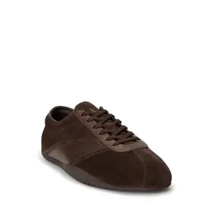 Ralph Lauren Suede Racer Vector Sneakers - Dark Chocolate
