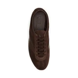 Ralph Lauren Suede Racer Vector Sneakers - Dark Chocolate