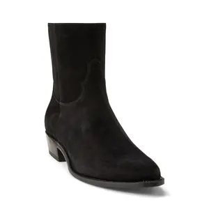 Ralph Lauren Calfskin Suede Western Boot