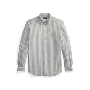 Ralph Lauren Classic Fit Striped Oxford Shirt - Green Red Multi
