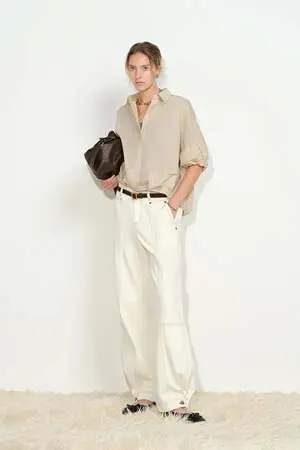 FABRIQUE Fabrique Claire Khaki Puff Sleeve Shirt