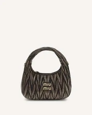 Miu Miu Wander Bag In Quilted Leather - Brown