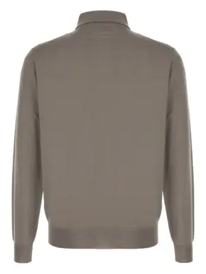 LARDINI Long-sleeved Knit Polo