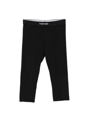 TOM FORD Logo-waistband Trousers - Black