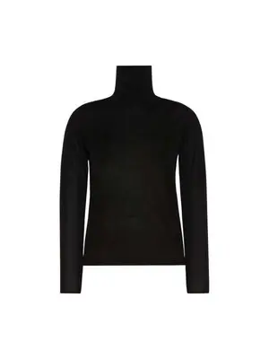 LARDINI Wool Turtleneck Sweater - Black