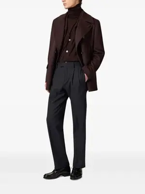 LARDINI Wool Turtleneck Sweater - Brown