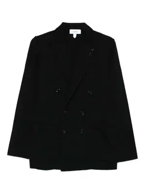 LARDINI Double-breasted Wool Suit - Black