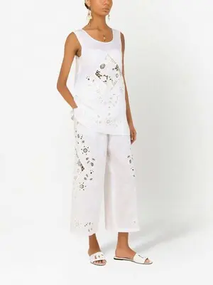 Dolce & Gabbana Embroidered Linen Shorts