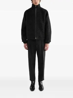 JIL SANDER Zip-up Wool-blend Fleece Sweater