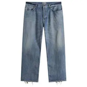 Balenciaga Baggy Fit Japanese Twill Jeans - Dark Blue
