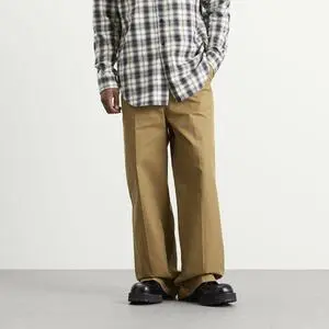 Balenciaga Wide Leg Cotton Chino Pants
