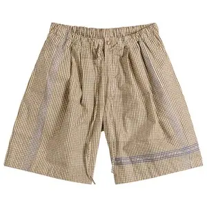 STORY MFG. Lark Hand-printed Gingham Shorts