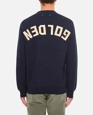 GOLDEN GOOSE Crew-neck Sweatshirt With Applied Patch Detail