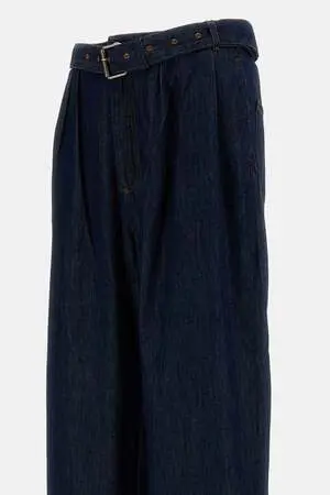 Dries Van Noten Wide-leg Jeans With Belt