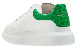 Alexander McQueen Oversized Sneaker 'white Green Crocodile