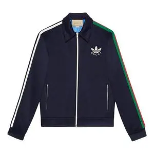 Gucci X Adidas Zip Jacket - Navy Blue