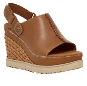 UGG Abbot Adjustable Wedge Sandal - Cognac
