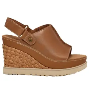 UGG Abbot Adjustable Wedge Sandal - Cognac