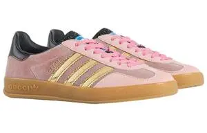 Adidas X Gucci Gazelle Sneakers - Pink/yellow/black