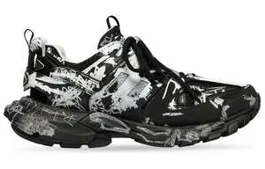 Balenciaga Track Graffiti Sneakers - Black/white