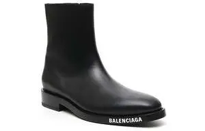 Balenciaga Logo Ankle Boots 'black