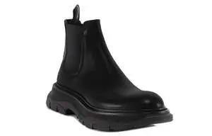 Alexander McQueen Leather Chelsea Boots
