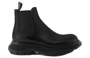 Alexander McQueen Leather Chelsea Boots - Black